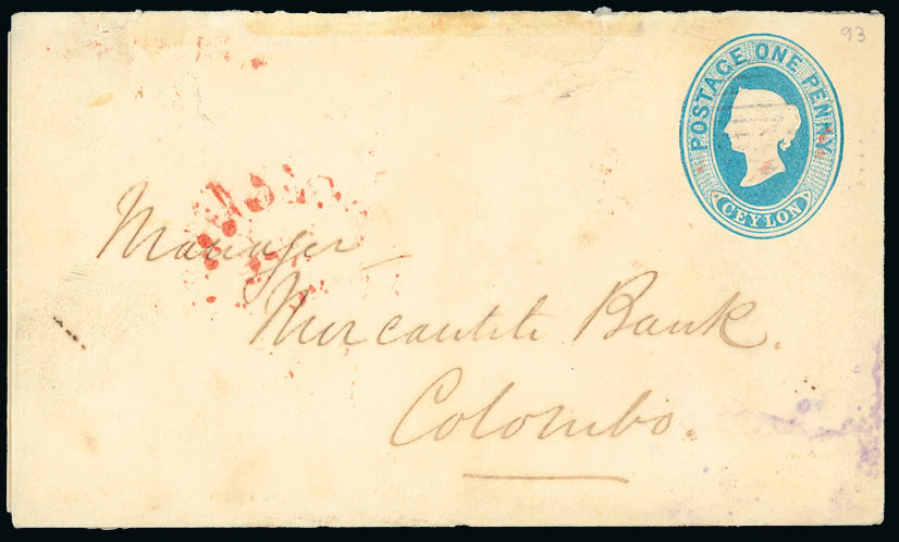 Stamp Auction British Empire And Foreign Countries Ceylon Postal