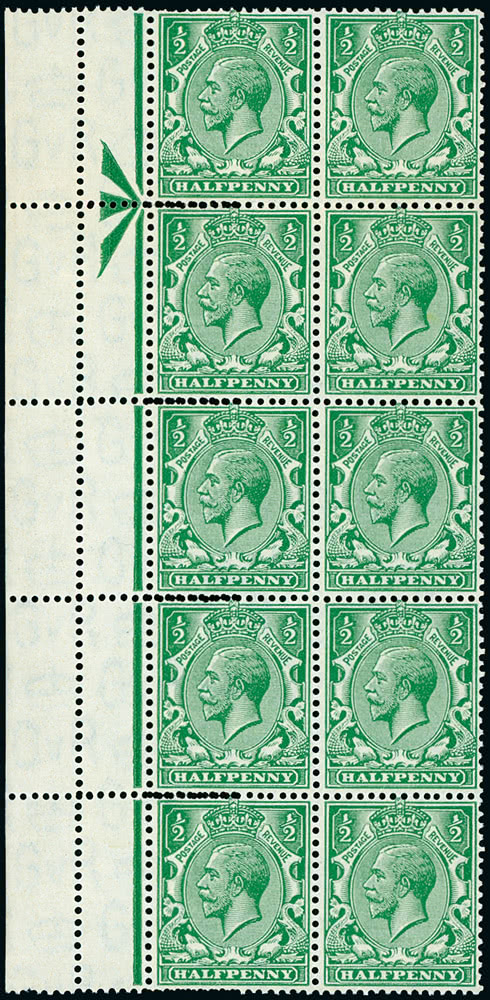 Stamp Auction - Great Britain 1912 - 24 watermark royal cypher issue ...